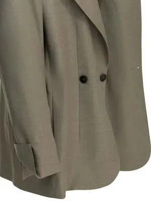 SA SU PHI Tailored Belted Jacket - Brown