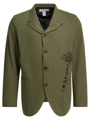 Comme Des Garçons Printed Cotton Blazer