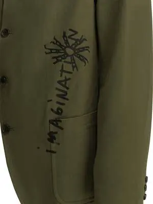 Comme Des Garçons Printed Cotton Blazer