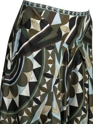 Emilio Pucci Manuba Silk Twill Pants With Graphic Print - Multicolor