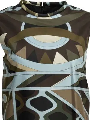 Emilio Pucci Vivara A-line Silk Twill Dress
