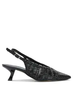 PONS QUINTANA Woven Slingback Heeled Shoes