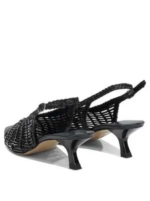 PONS QUINTANA Woven Slingback Heeled Shoes