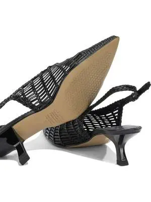 PONS QUINTANA Woven Slingback Heeled Shoes