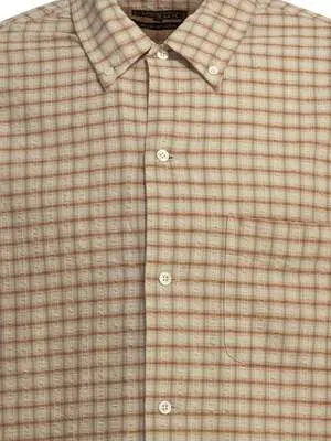 BEAMS Open Bd Sucker" Casual Shirt - Orange
