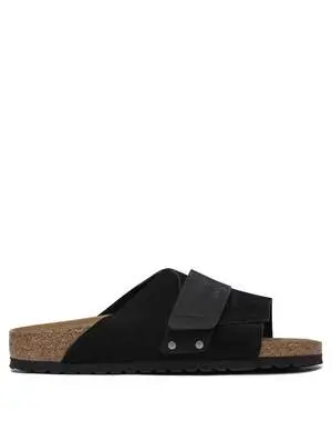 BIRKENSTOCK Kyoto Suede And Nubuck Leather Slides