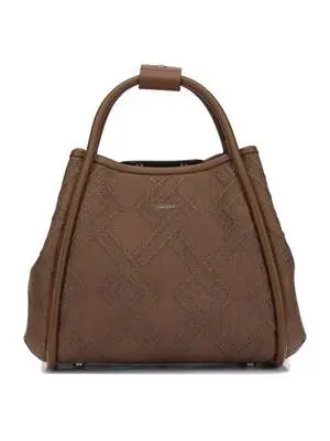 Max Mara Marine" Raffia-effect Handbag - Brown