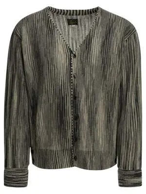 Needles Striped Mohair Blend Cardigan - Black
