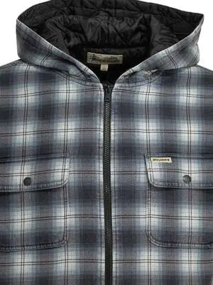 StÜssy Plaid Zip-up Hooded Sweatshirt
