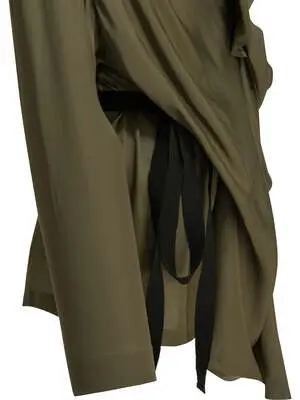 SA SU PHI Draped Viscose Shirt With Knot Detailing