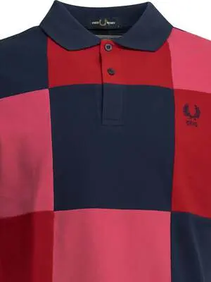 Comme Des Garçons X Fred Perry Color Block Button-down Polo Shirt