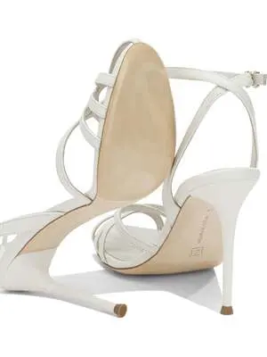 SERGIO LEVANTESI 100mm Stiletto Heeled Sandals With Strappy Design