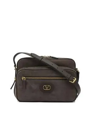Valentino Garavani Suede Antibes Shoulder Bag - Brown