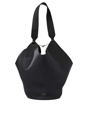 Khaite Lotus" Medium Shoulder Bag In Grained Calfskin - Black