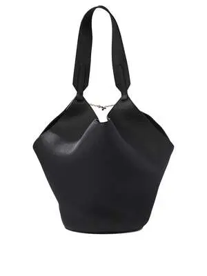 Khaite Lotus" Medium Shoulder Bag In Grained Calfskin - Black