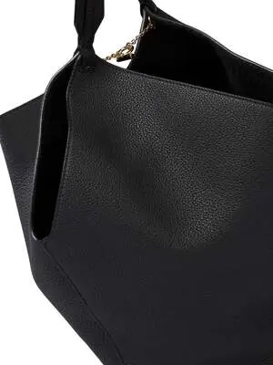Khaite Lotus" Medium Shoulder Bag In Grained Calfskin - Black