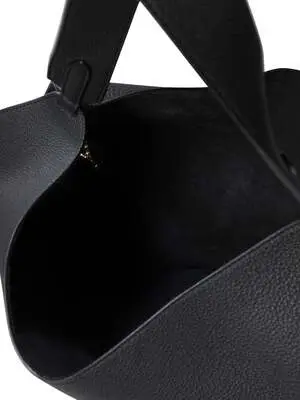 Khaite Lotus" Medium Shoulder Bag In Grained Calfskin - Black