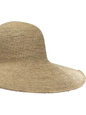 IBELIV Wide Brim Raffia Sun Hat - Beige