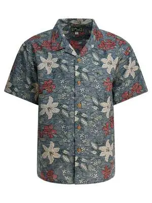 MONTBELL Cotton Bamboo Blend Floral Print Shirt