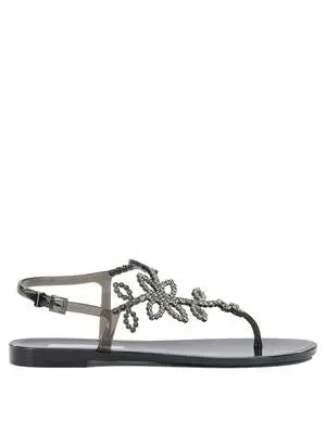 Menghi Galatea Jelly Embellished Thong Sandals