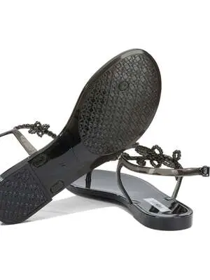 Menghi Galatea Jelly Embellished Thong Sandals