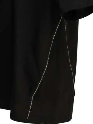 Comme Des Garçons Crew Neck T-shirt With Zipper Detail