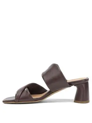 HALMANERA Heeled Mules - Brown