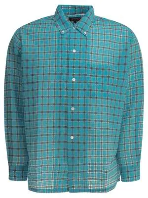 BEAMS Open Db Nylon Airy Plaid" Button-down Shirt