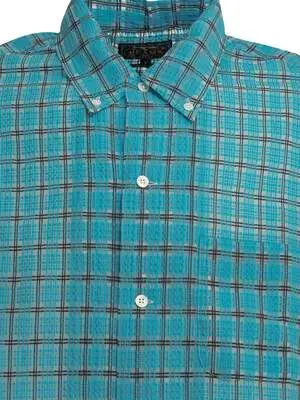 BEAMS Open Db Nylon Airy Plaid" Button-down Shirt