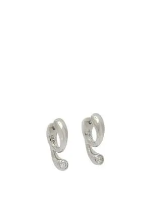 MARIA BLACK Diamond Drop Earrings - Silver