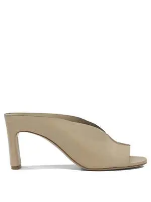 DEL CARLO Heeled Mules - Beige