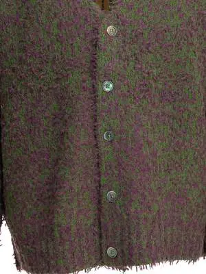 StÜssy Knitwear Cardigan With V-neck And Button Detail - Purple
