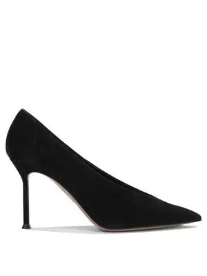 AQUAZZURA Voltaire 85mm Suede Pumps - Black