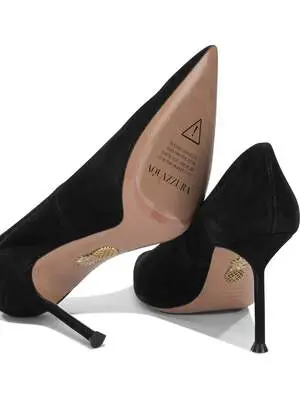 AQUAZZURA Voltaire 85mm Suede Pumps - Black