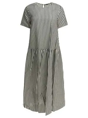 Apuntob Striped Cotton Silk Dress