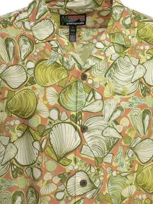 Patagonia Tidal Threads' Floral Print Lyocell Shirt - Orange