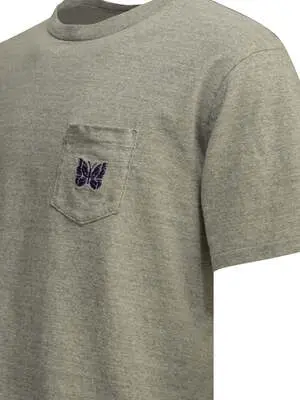 Needles Cotton Crew Neck Pocket T-shirt - Grey