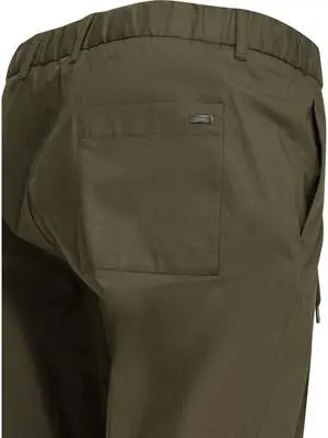 Herno Cotton Blend Casual Pants With Drawstring Waist - Green