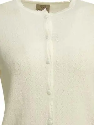 RAKKI Chevron Cardigan - White