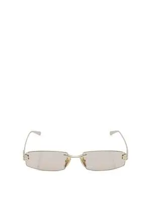 Balenciaga Gossip S" Rectangle Sunglasses - Gold