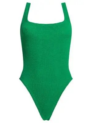 Hunza G Textured One Piece Swimsuit - Green