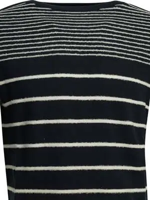 RAKKI Drummer' Boat Neck Striped Cotton Sweater