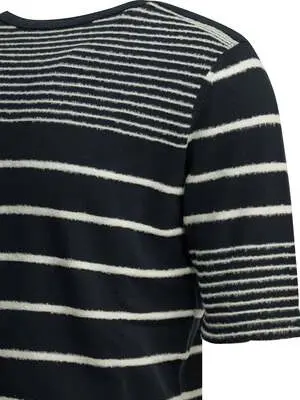 RAKKI Drummer' Boat Neck Striped Cotton Sweater