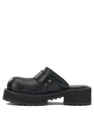 Balenciaga Venom' Sabot With Adjustable Buckle - Black
