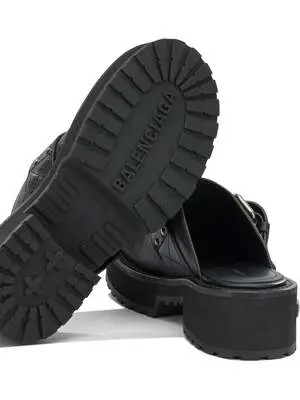 Balenciaga Venom' Sabot With Adjustable Buckle - Black