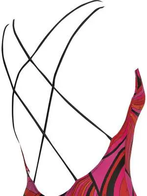 Emilio Pucci Marmo One-piece Swimsuit - Fuchsia