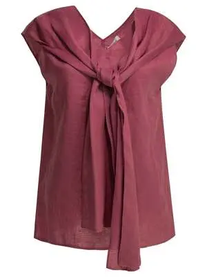 Max Mara Draped Top With Maxi Bow Detail