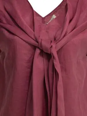 Max Mara Draped Top With Maxi Bow Detail