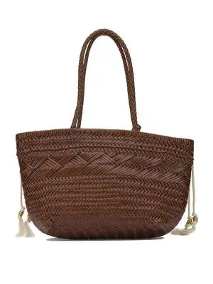 GIANNI CHIARINI Woven Leather Shoulder Bag With Drawstring Closure