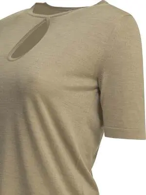 Max Mara Silk Blend Round Neck Sweater